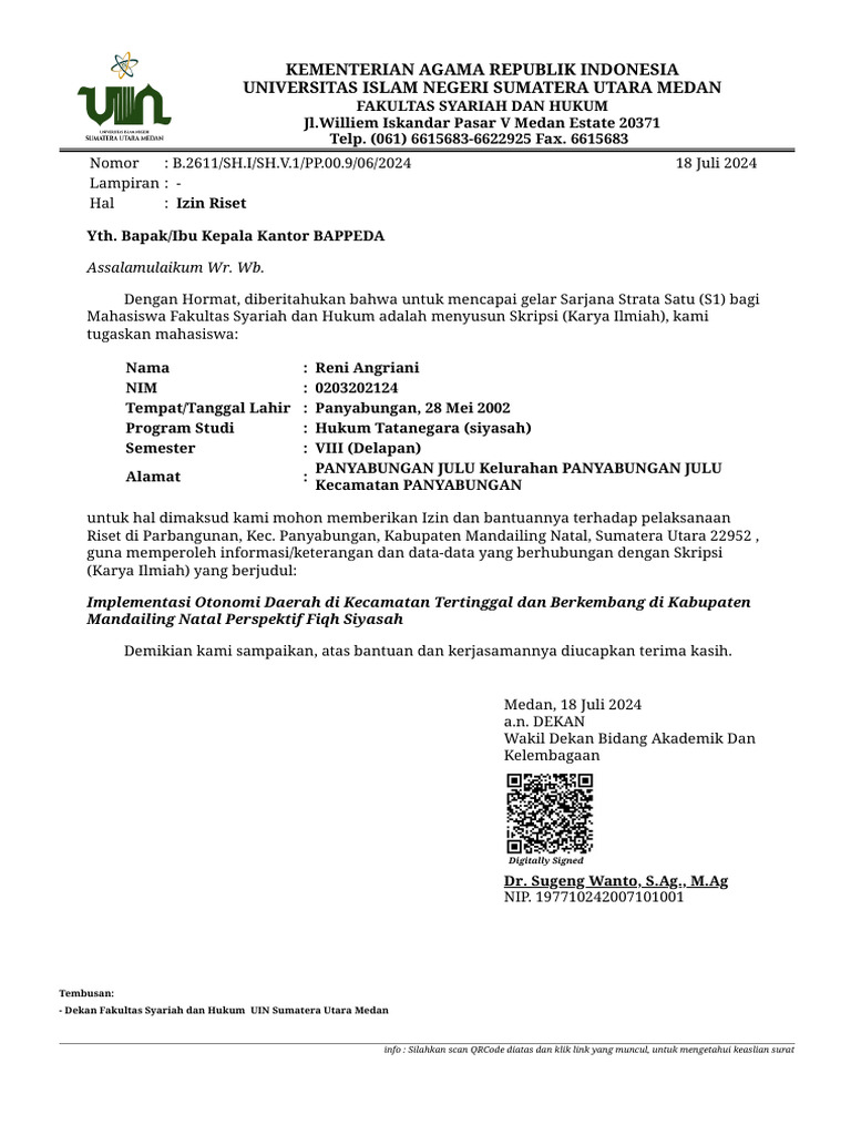 Surat Mini Riset Pdf