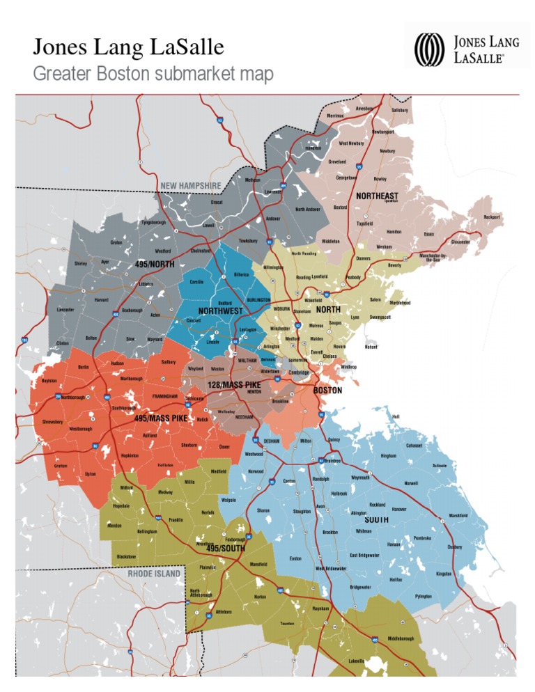 Greater Boston Submarket Map by JLL | PDF