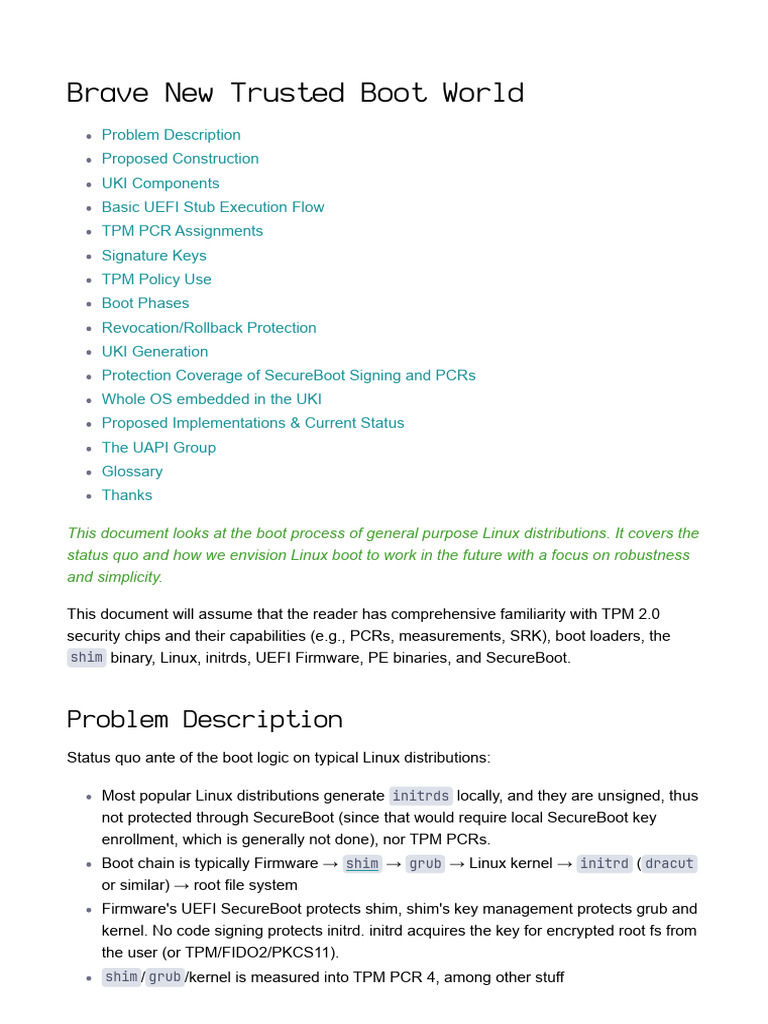 Brave New Trusted Boot World-1 | PDF | Booting | Encryption