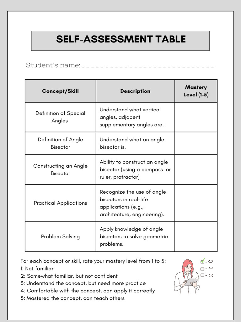 Self-Assessment Table | PDF
