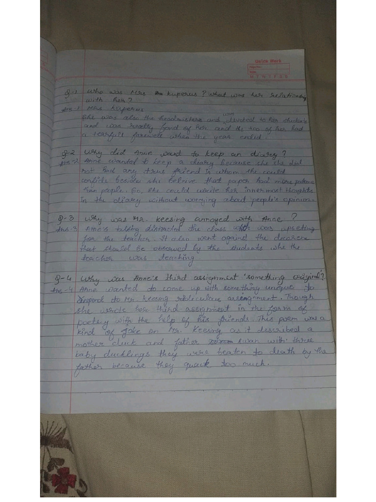 English Imp Questions Class 10 | PDF