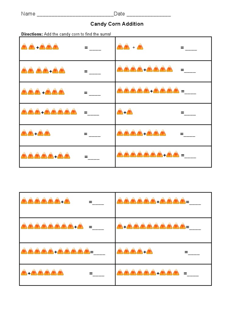 Candy Corn Addition | PDF