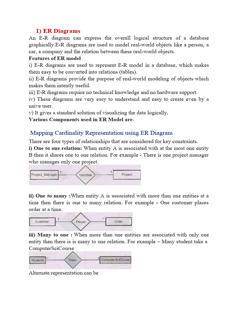 1) ER Diagrams: Mapping Cardinality Representation Using ER Diagram ...