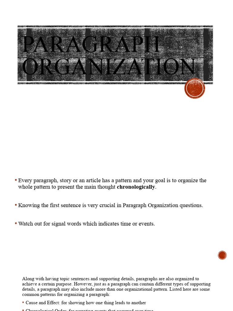 Paragraph Organization | PDF | Paragraph | Time
