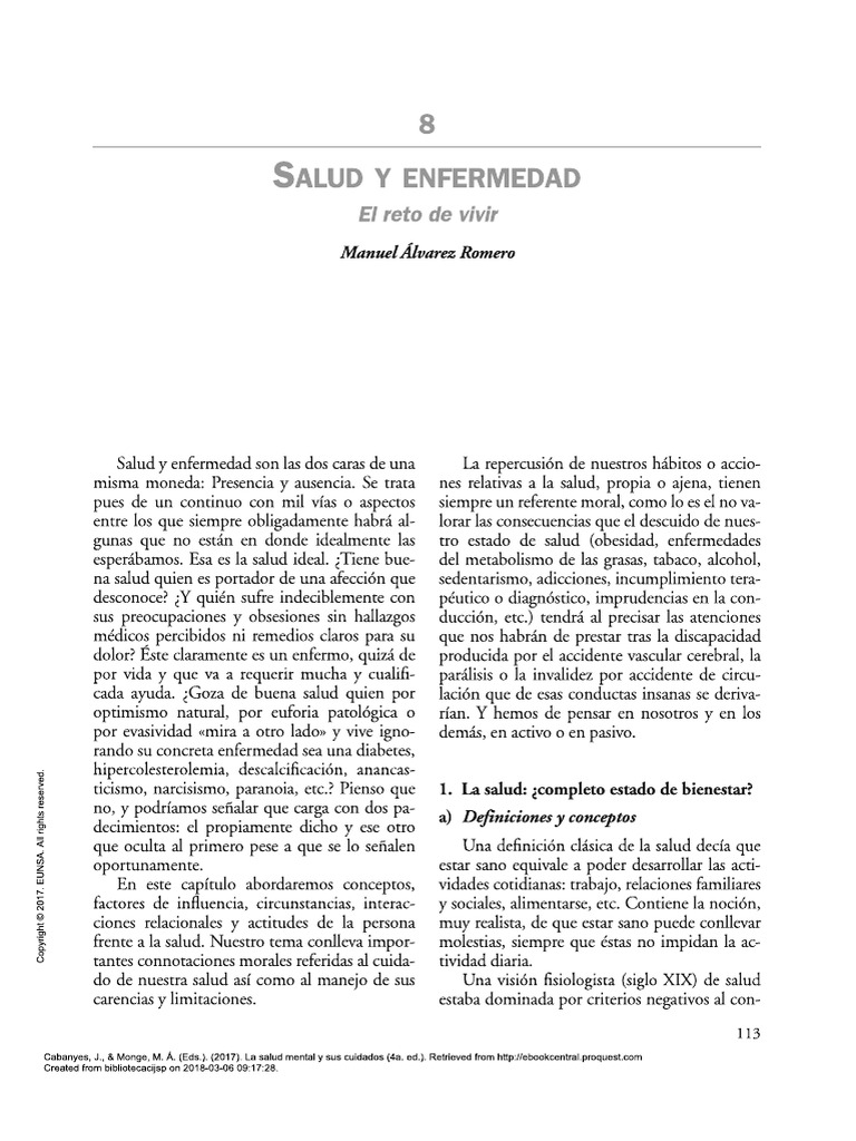 Salud y Enfermedad Tarea 1 | PDF