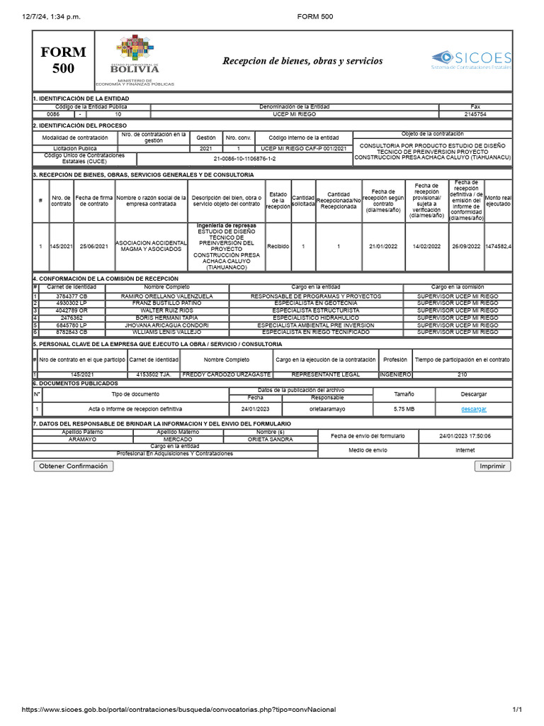 form. 500 | Descargar gratis PDF | Ingeniería