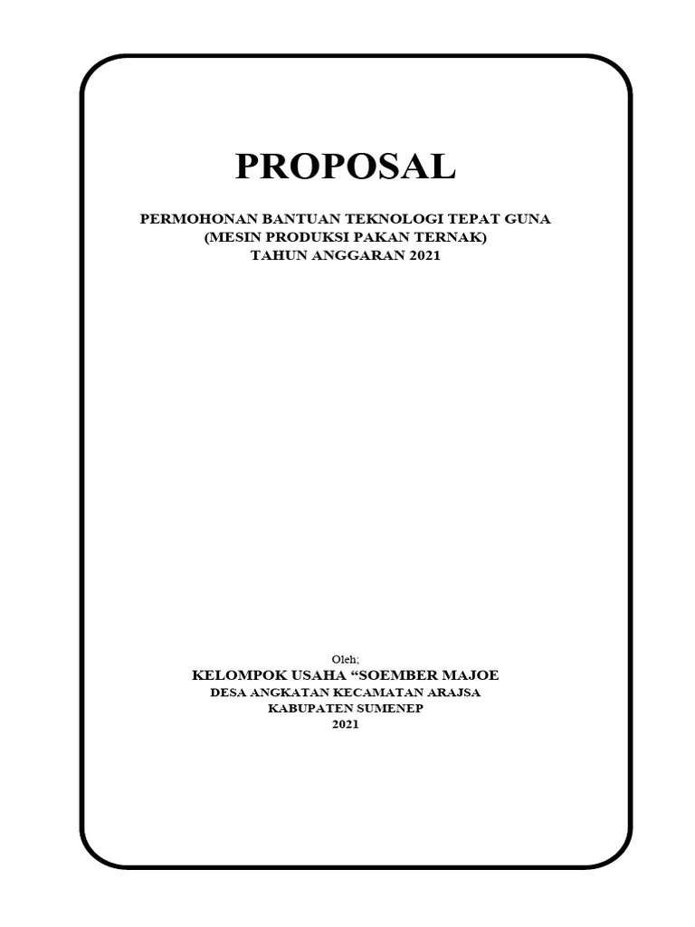 Proposal TTG Pakan Ternak | PDF