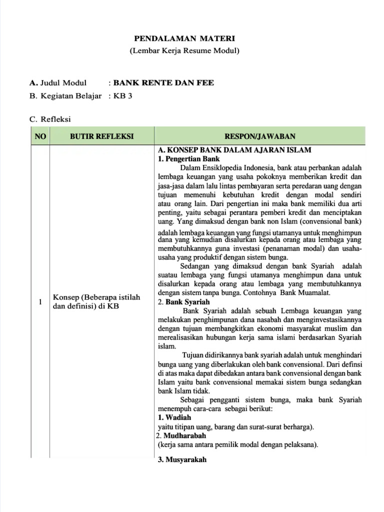 KB 3 Bank Rente Dan Fee | PDF