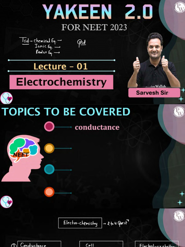 Electrochemistry 01 Class Notes Pdf