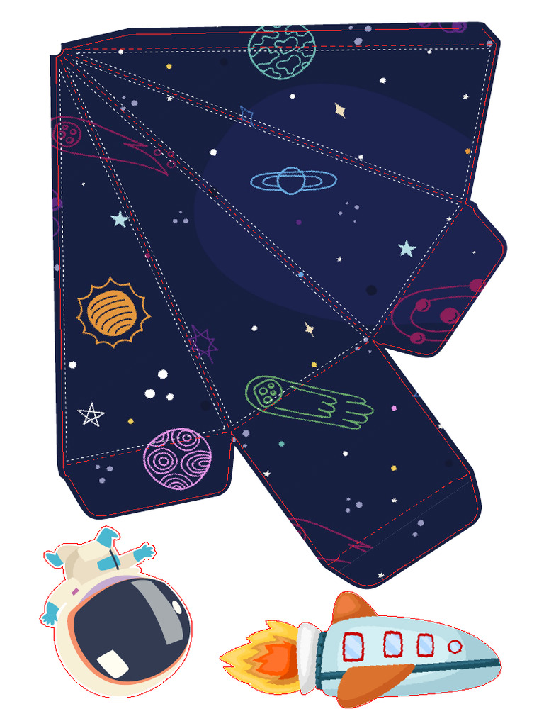 Caixa Cone Astronauta - Chuvinha de Papel | PDF