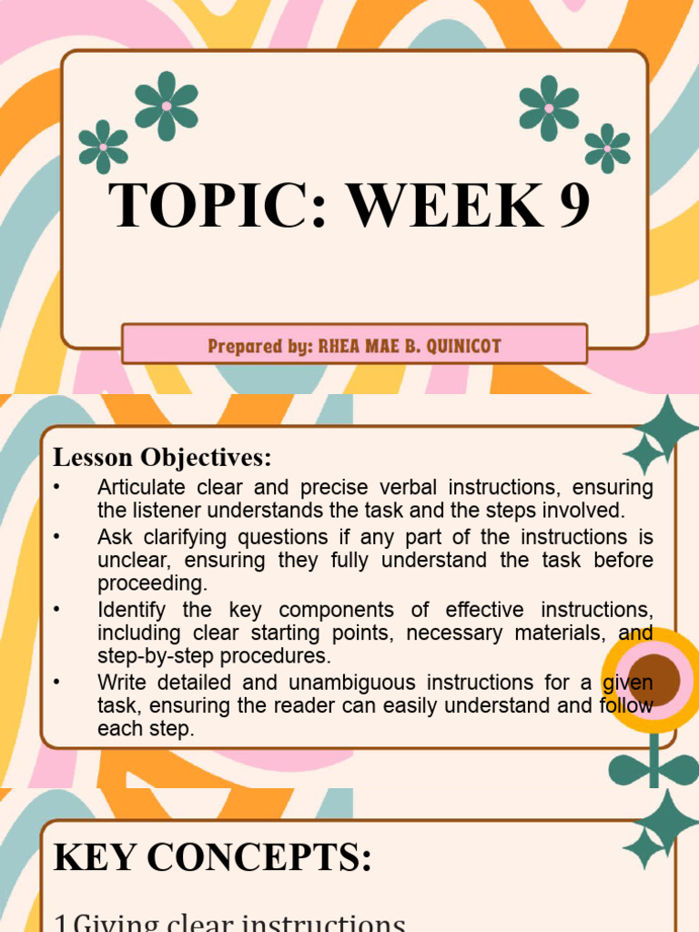 Topic Week 9 | PDF | Reading Comprehension | Human Communication