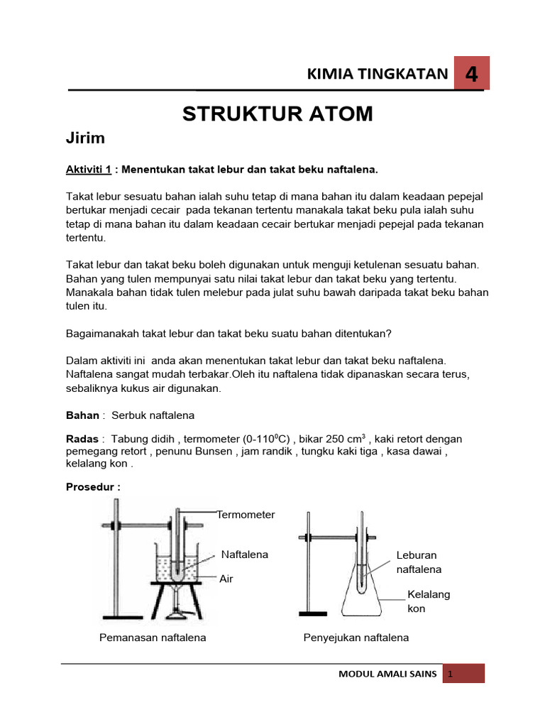 Modul Amali Kimia - Ting4 | PDF
