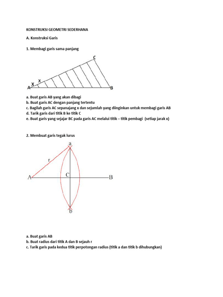 Konstruksi Geometri Sederhana | PDF
