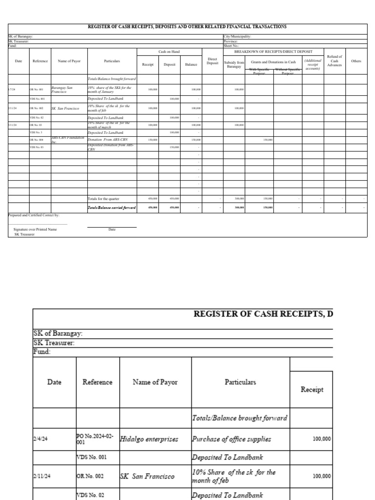 RCRD (Sta - Lucia) | PDF | Receipt | Payments