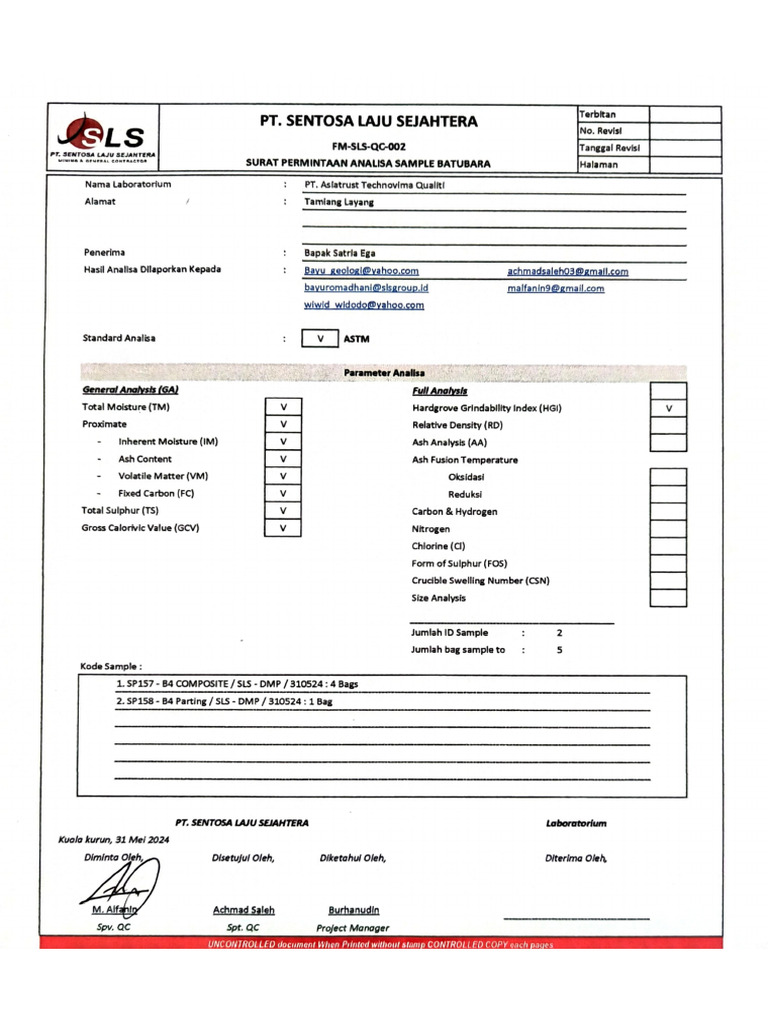 Surat Jalan Sample 31052024 | PDF