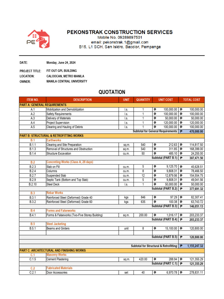 POW-BOM-GPL | Download Free PDF | Structural Engineering | Architectural Design