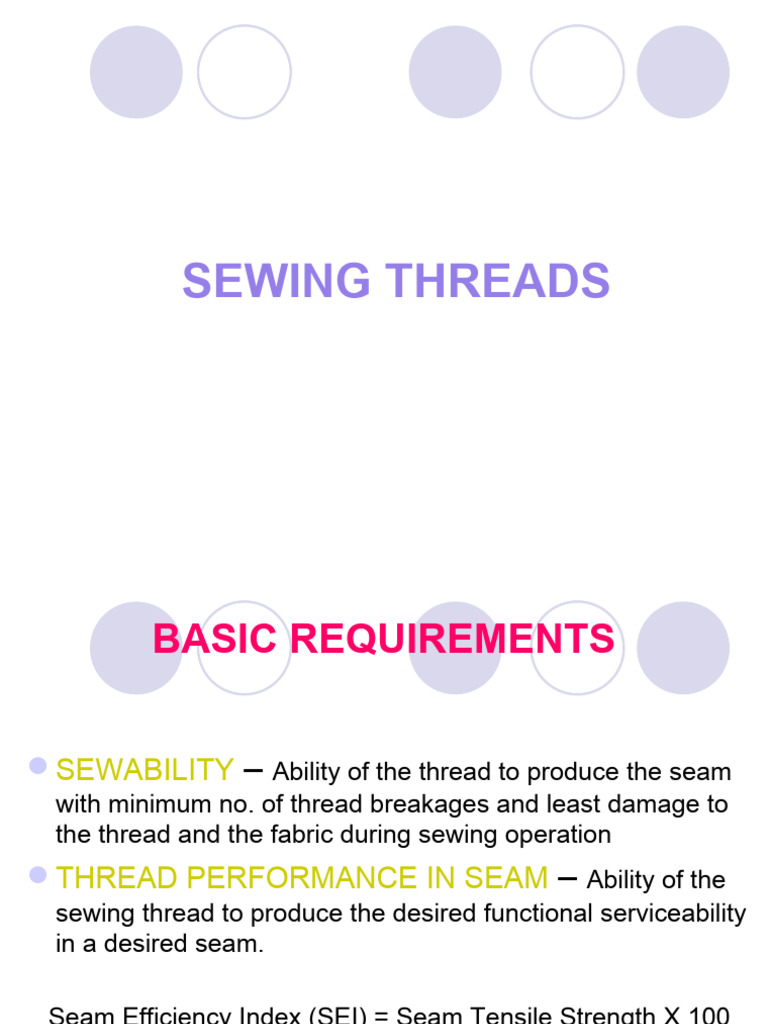 Sewing Threads | PDF | Yarn | Fibers