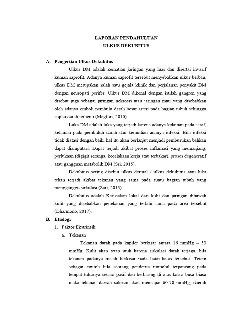 Pengertian dan Etiologi Ulkus Dekubitus | PDF | Sains & Matematika