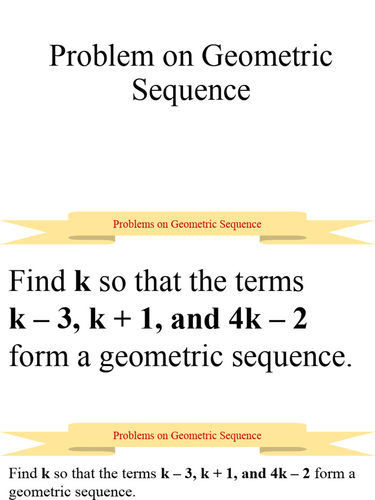 Geometric Sequence Problem Solving | PDF