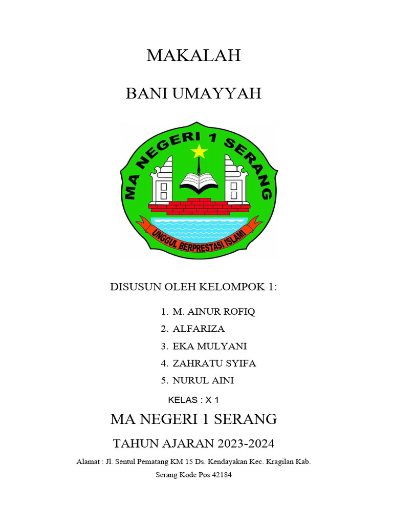 Makalah Spi Tentang Bani Umayyah Docx | PDF