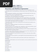 TOEFL Structure and Written Expression | PDF | Rock (Geology) | Coral Reef