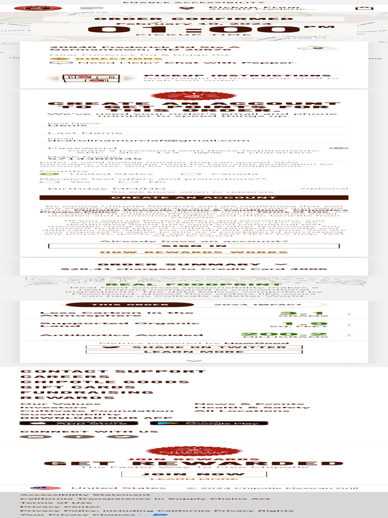 Chipotle - Order Confirmation | PDF | Chipotle Mexican Grill | Privacy