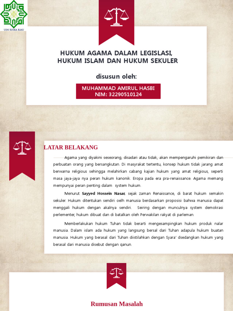 HUKUM AGAMA DALAM LEGISLASI, Hukum Islam Dan Hukum Sekuler by Muhammad ...