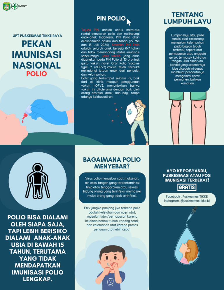 Leaflet Pekan Imunisasi Nasional Polio | PDF
