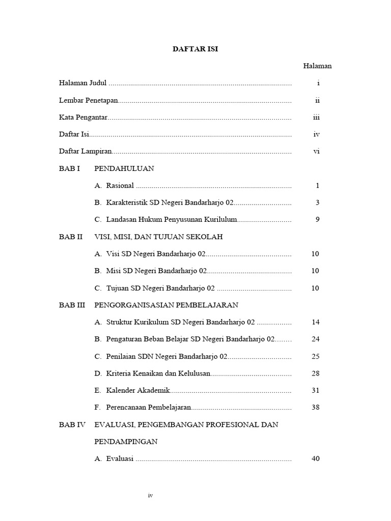 Daftar Isi Kosp | PDF