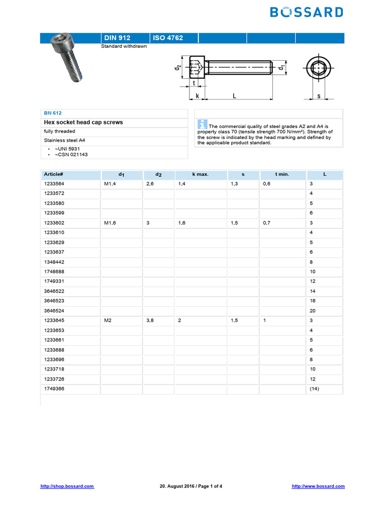 BN 612 | PDF | Screw