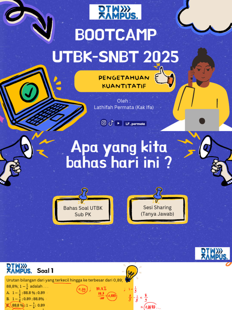 Bootcamp1 Pengetahuankuantitatif Otwkampus | PDF | Metode & Bahan Ajar