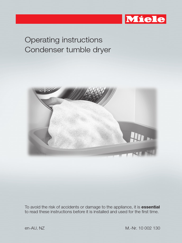 Operating Instructions Condenser Tumble Dryer | PDF | Clothes Dryer | Laundry