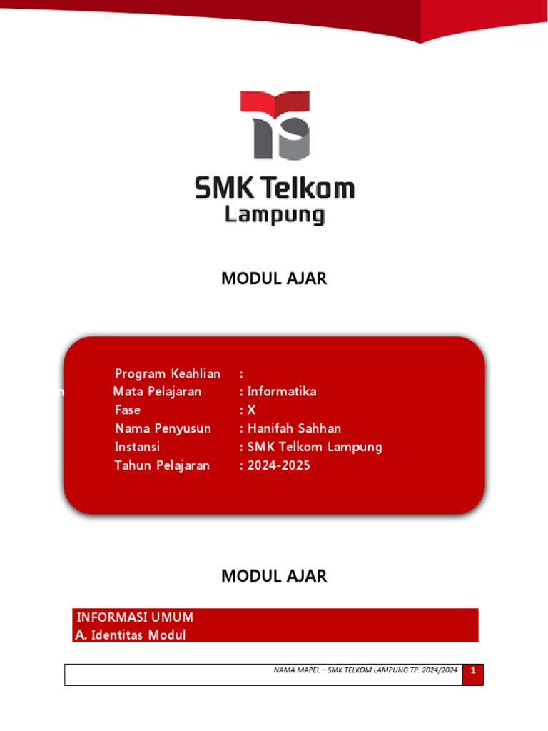 FORM MODUL AJAR Struktur Data p2-2024-2025 | PDF
