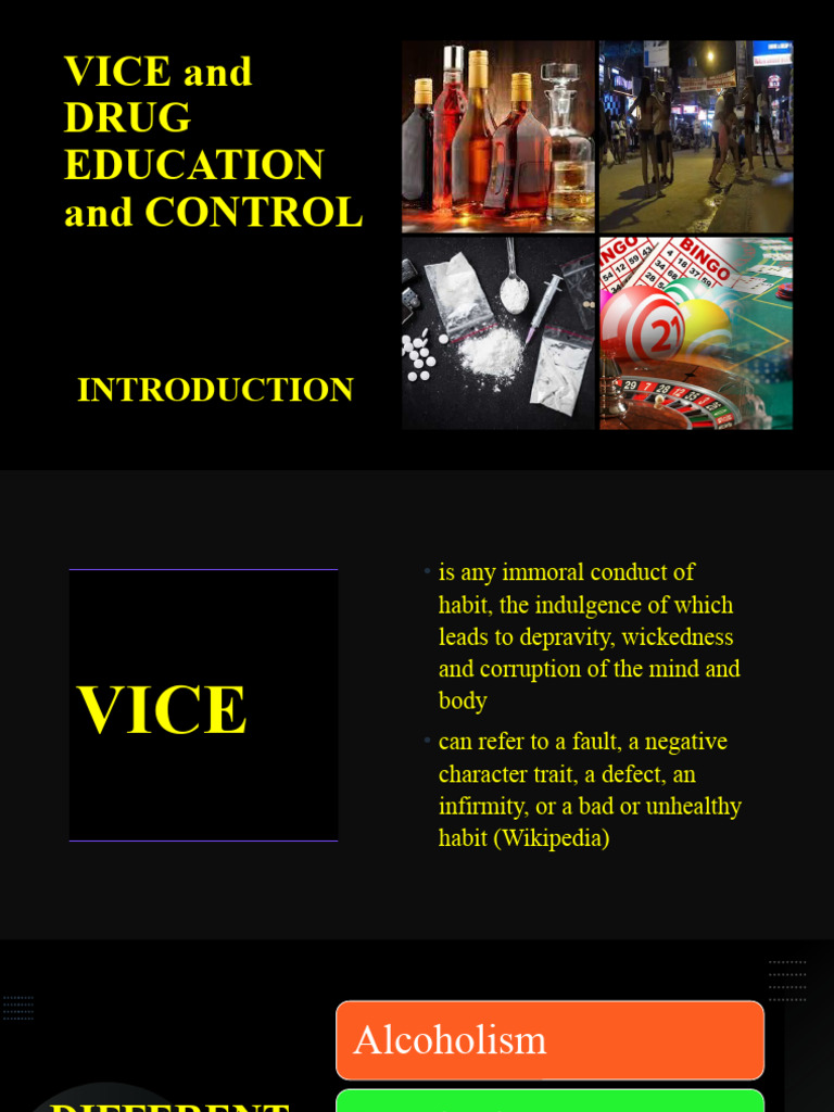 Introduction Vice and Drug Education and Control | PDF | Justice ...