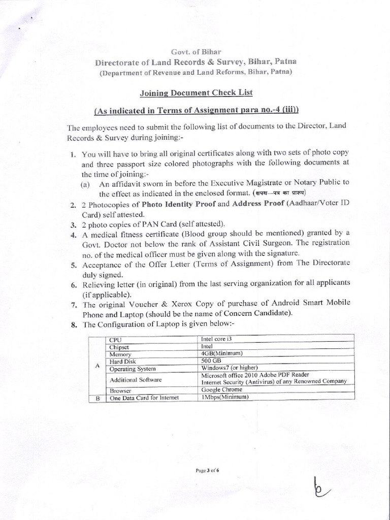 LRC Joining Document CheckList | PDF