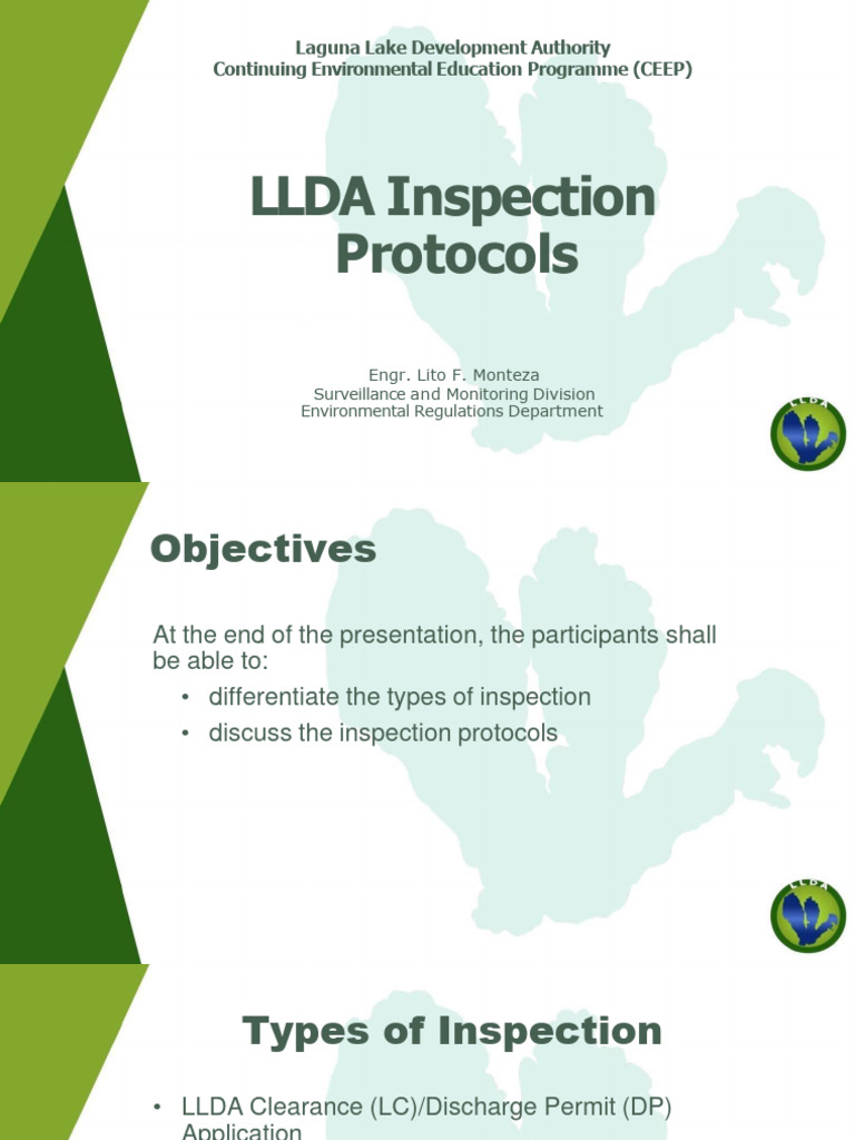 DAY 2 - 4. LLDA Inspection Protocol & Wastewater Sampling | Download ...