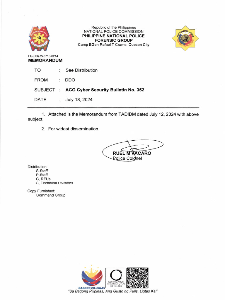 ACG Cyber Security Bulletin No 352 | PDF | Security | Computer Security