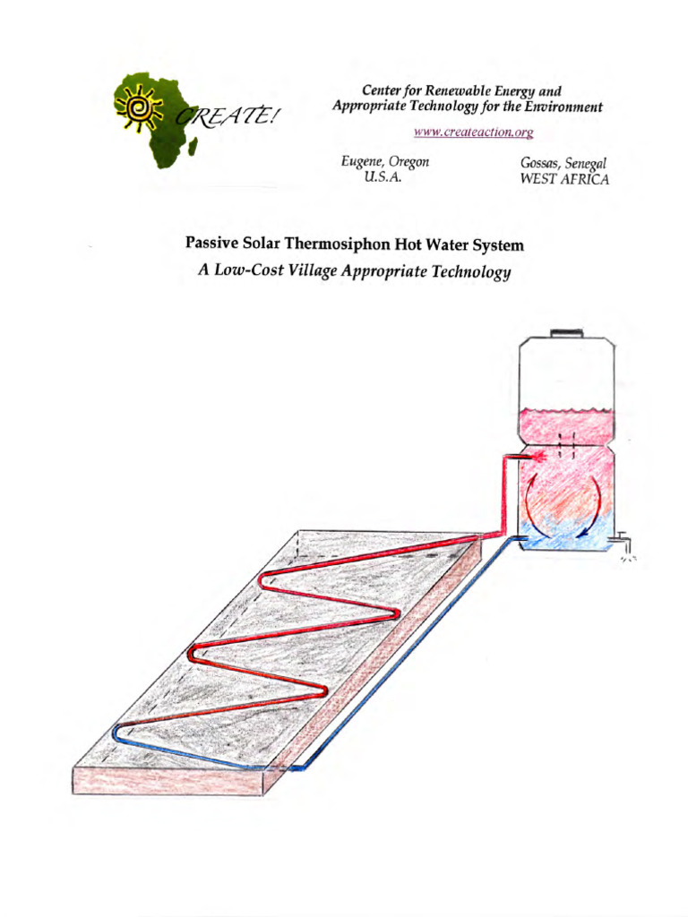 Passive Solar Thermosiphon Hot Water System | PDF
