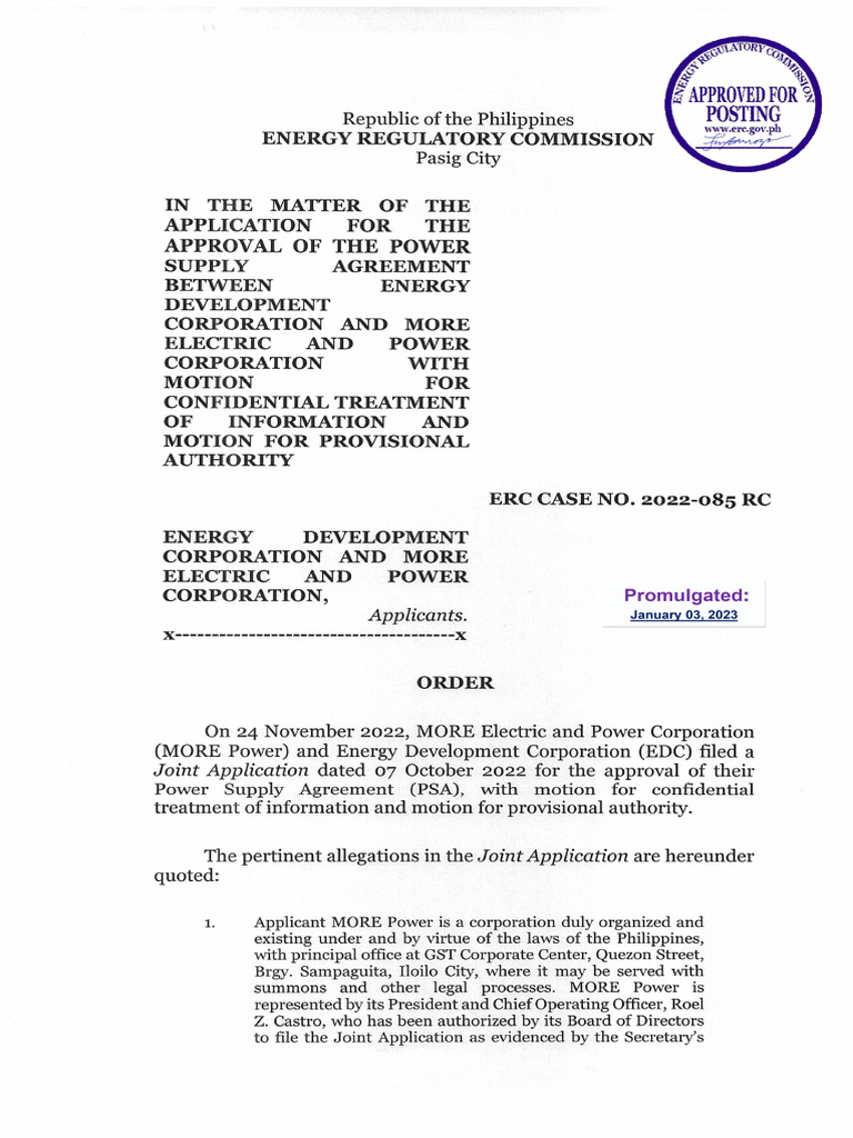 For Posting 0006-2023 ERC Case No. 2022-085 RC Order 03 January 2023 ...
