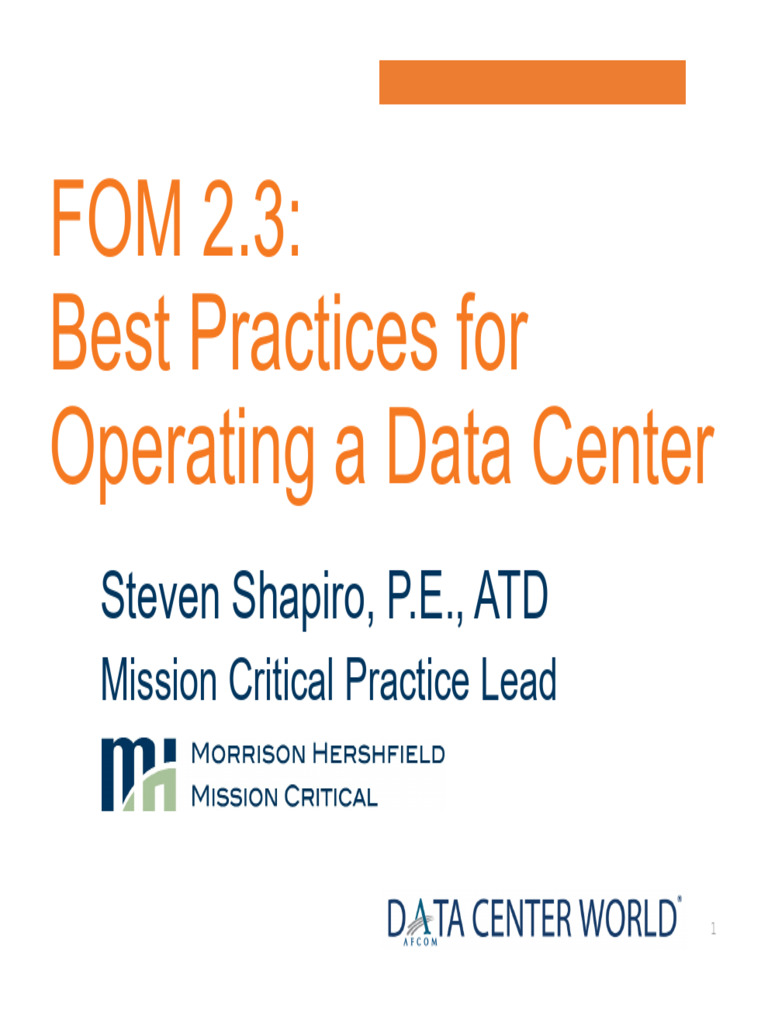 Data Center Operations Guide | PDF | Air Conditioning | Electrical ...