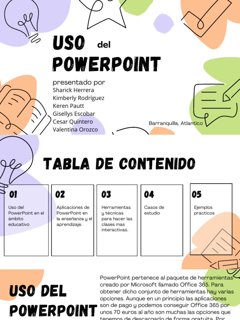 Uso Del PowerPoint | PDF | Microsoft PowerPoint | Infografia