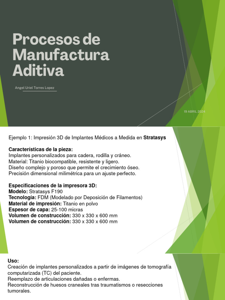 Procesos de Manufactura Aditiva | PDF | Impresión 3d | Sector secundario de la economía