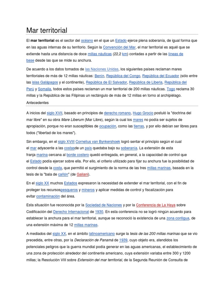 Mar Territorial | PDF | Aguas territoriales | Océanos