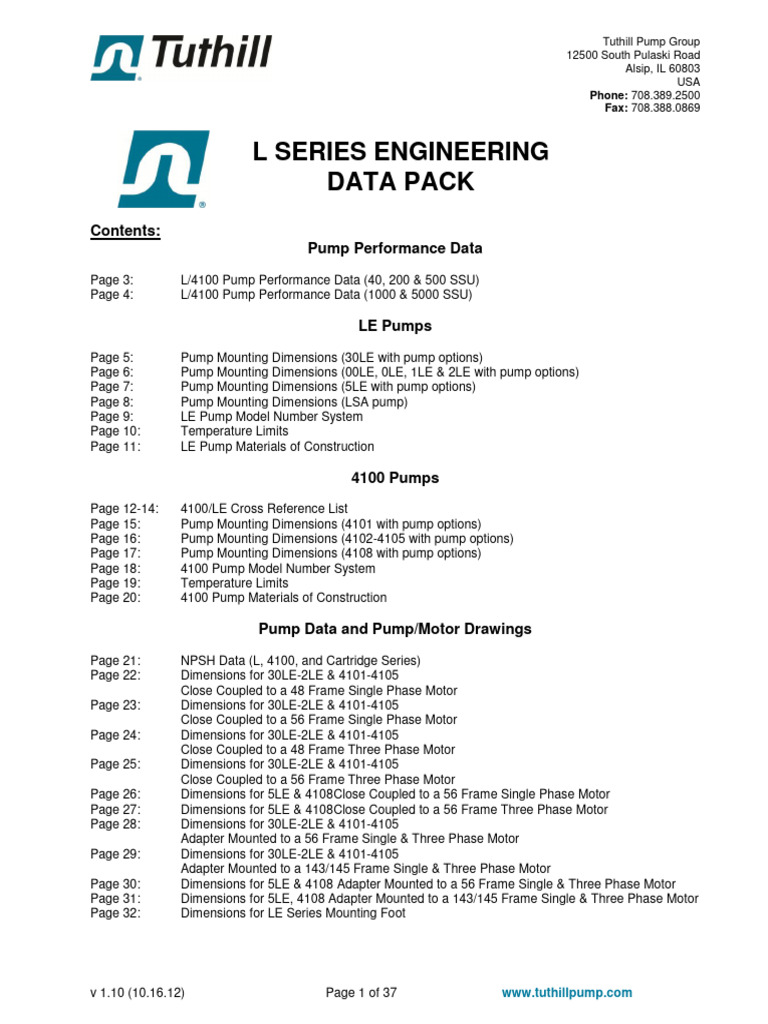 Bombas Tuthill | PDF | Pump | Mechanical Engineering
