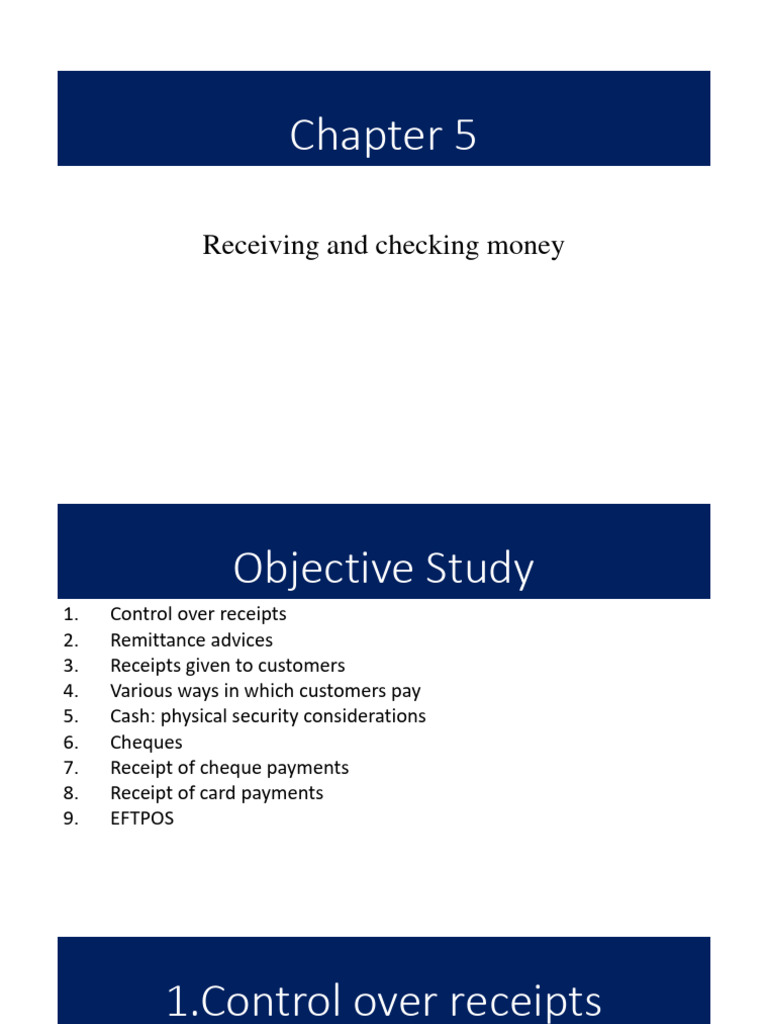 Cash Receipt Management Strategies | PDF | Cheque | Debit Card