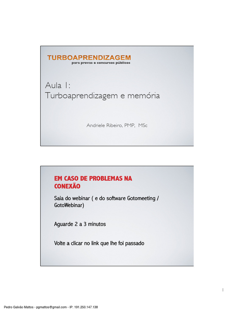 Slides Módulo 1 - Turboaprendizagem | PDF