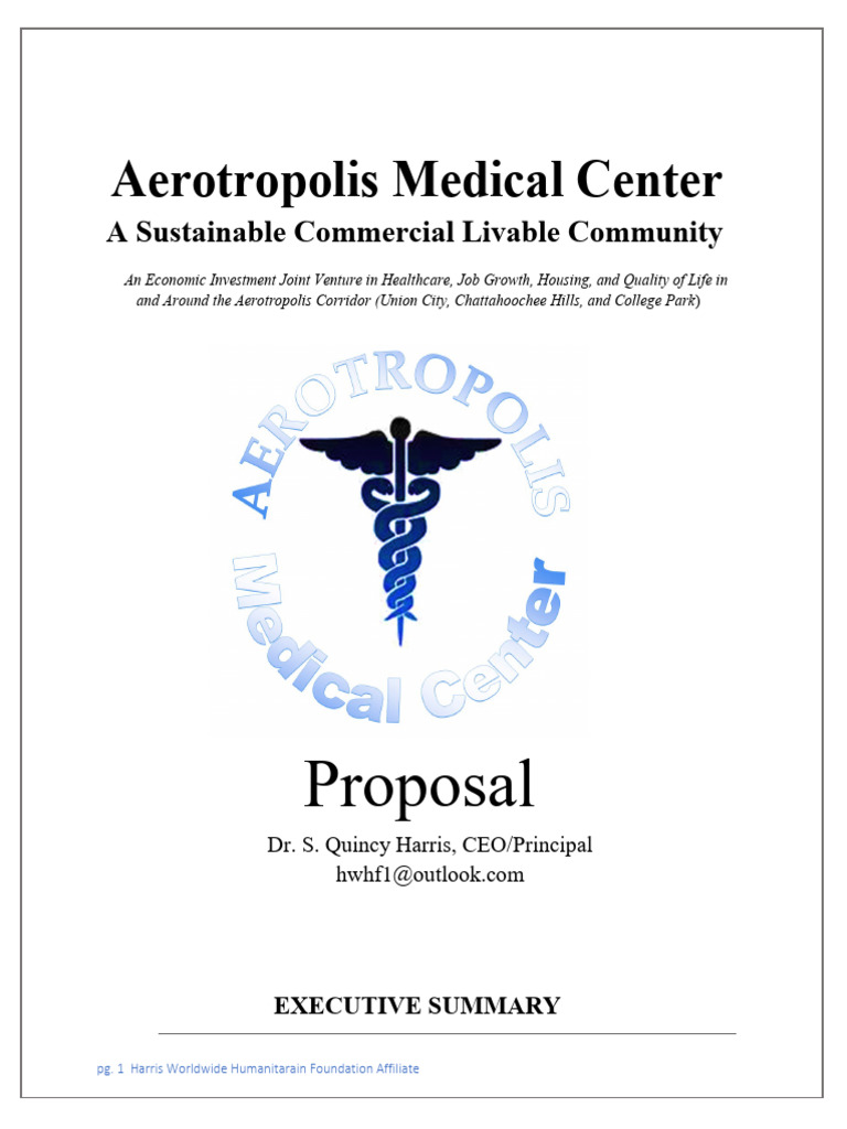 Aerotropolis Medical Center Proposal-1 | PDF | Medicine | Hospital