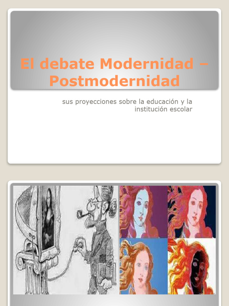 Modernidad y Postmodernidad en Educación | PDF | Jean François Lyotard ...