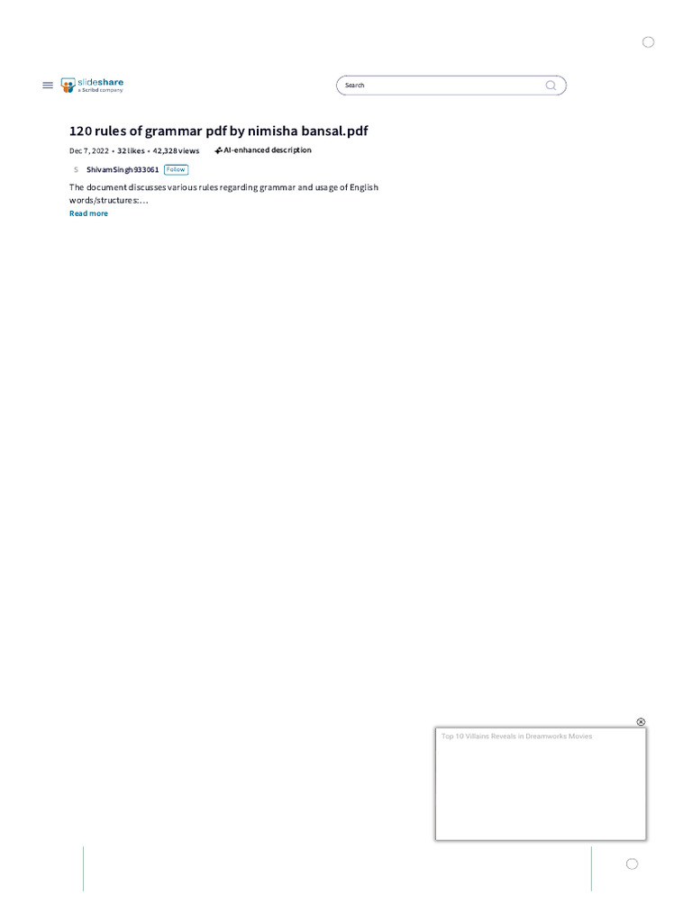 120 English Grammar Rules by Bansal | PDF | Grammatical Number | Plural