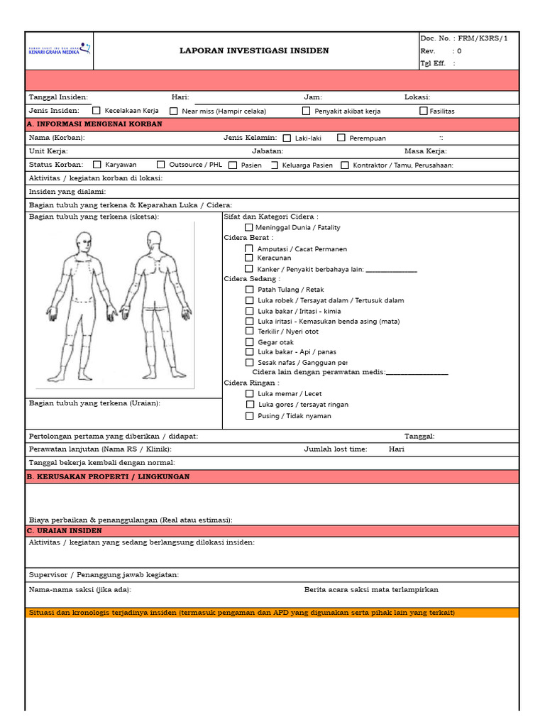 Formulir Laporan Investigasi K3 | PDF